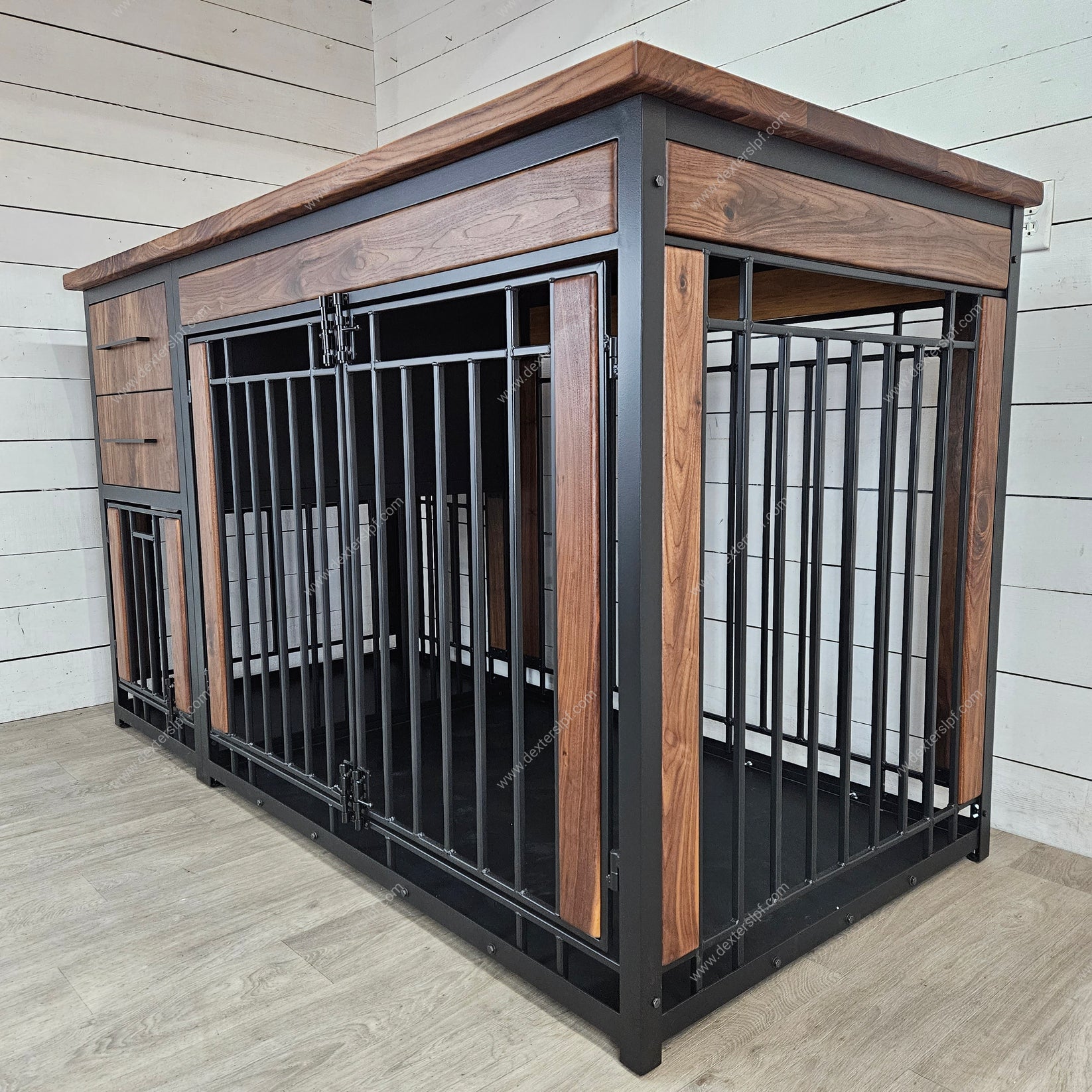 Tubby XXXLarge + Large Combo Dog Crate Furniture | Double Dog Crate ...